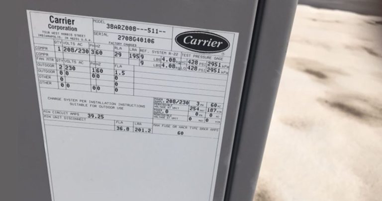 How to Find the Manufacture Date on a Carrier Air Conditioner (Serial ...